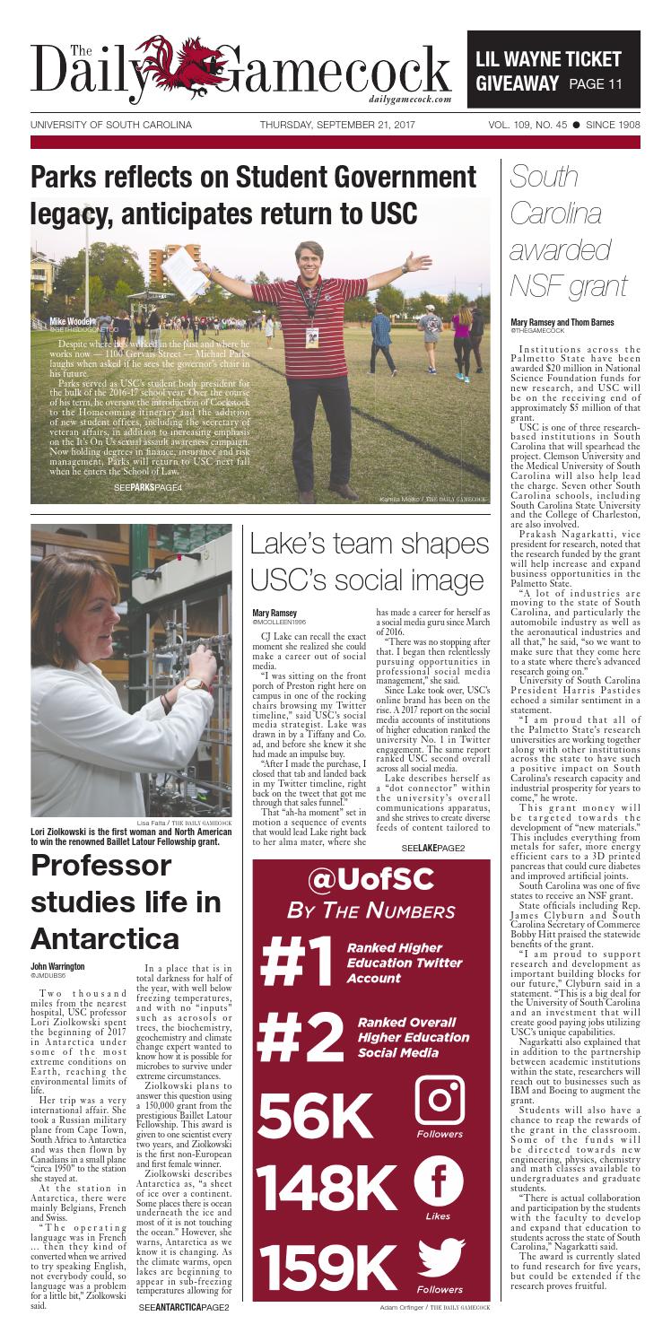 09_21_2017 by The Daily Gamecock - Issuu