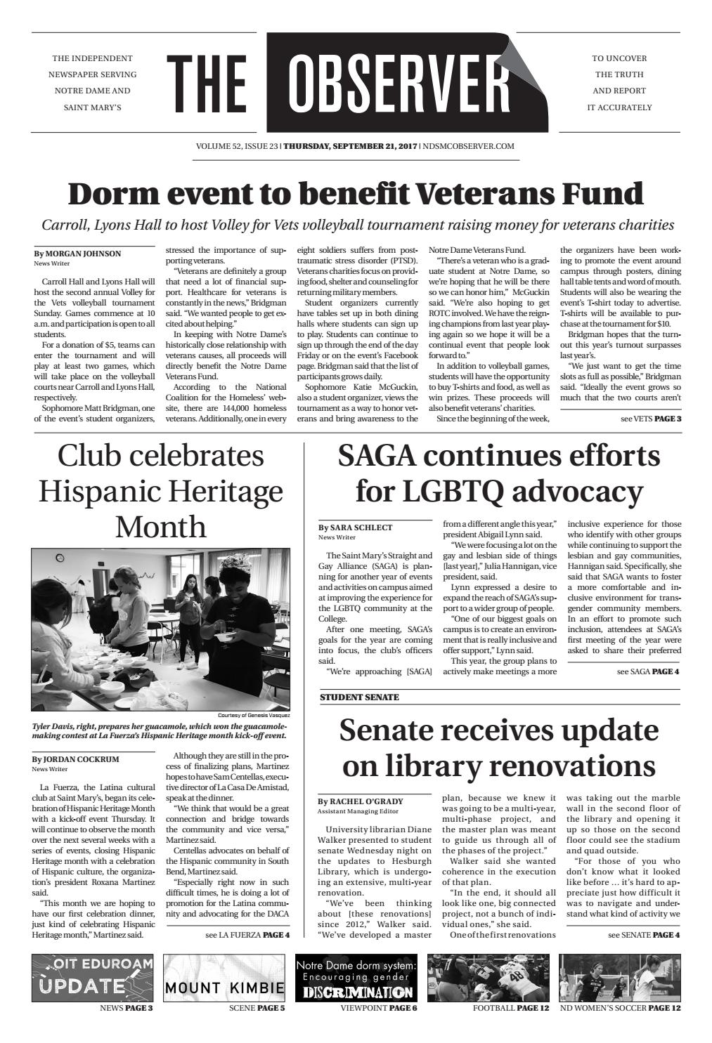 Print Edition of The Observer for Thursday, September 21, 2017 by The ...