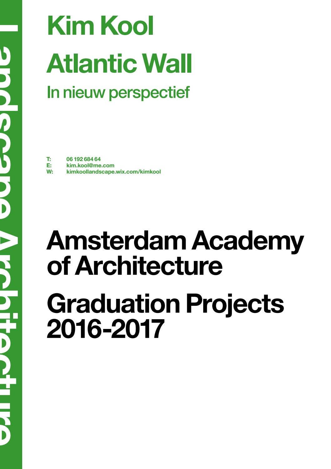 Kim kool landscape architecture by Amsterdam Academy of Architecture ...