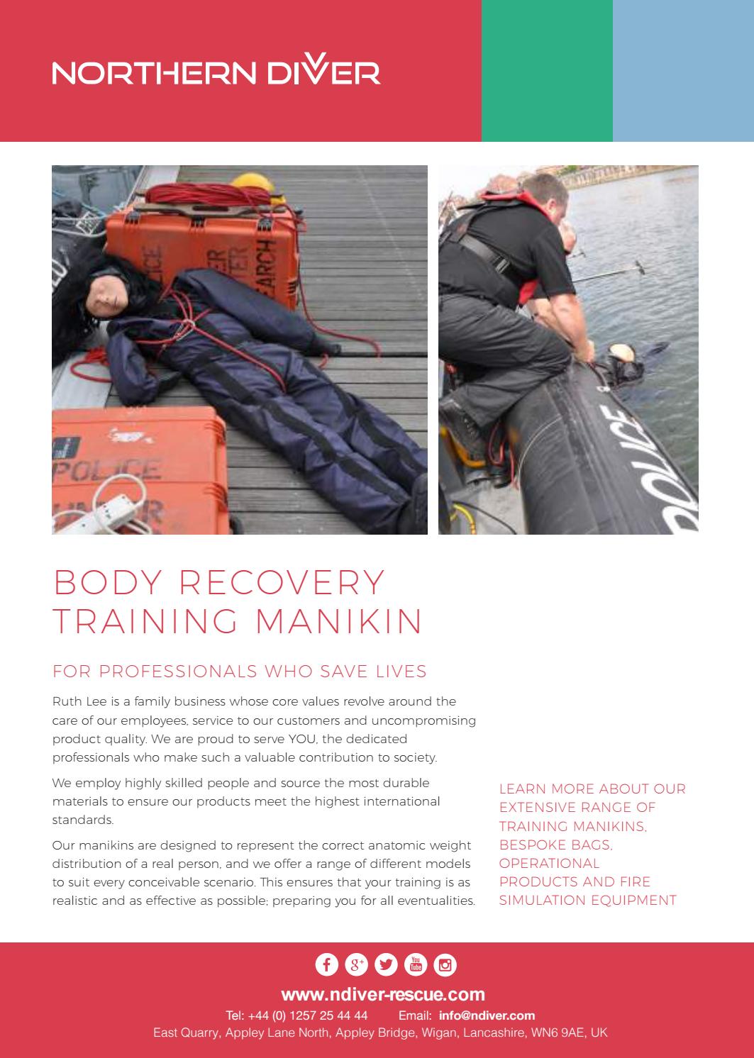 Body recovery training manikin datasheet by Northern Diver UK - Issuu