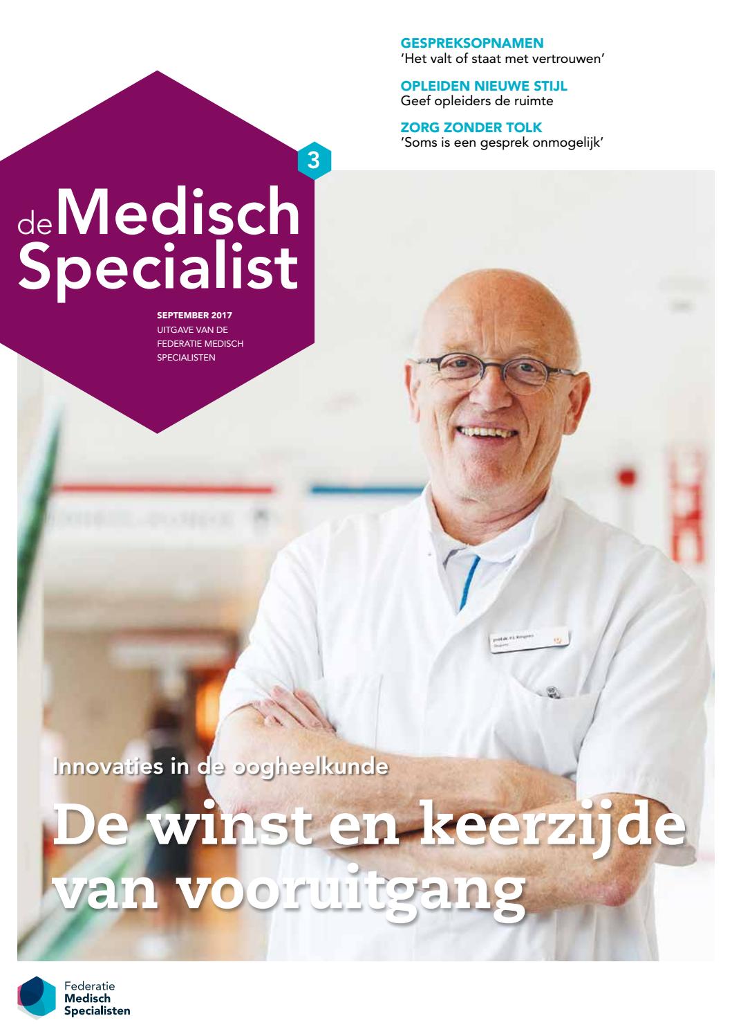 De Medisch Specialist Jaargang 03 Editie 03 by Federatie Medisch ...
