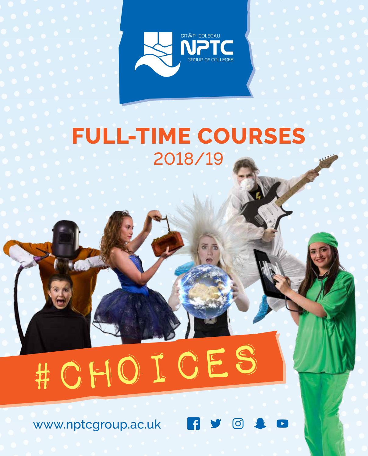NPTC Group of Colleges Full-time Courses 2018/2019 by NPTC Group of ...