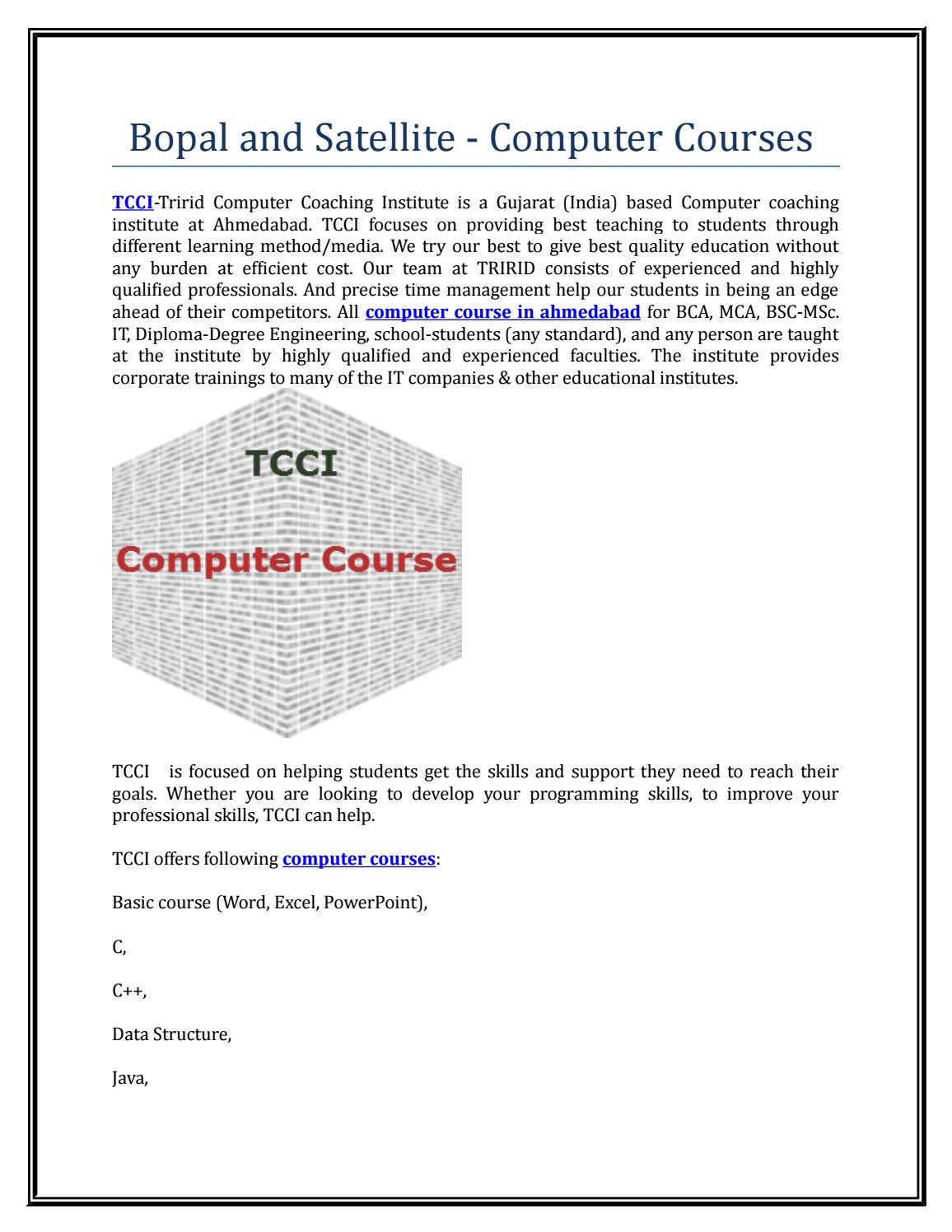 Bopal and satellite computer courses by Rosario Riley - Issuu