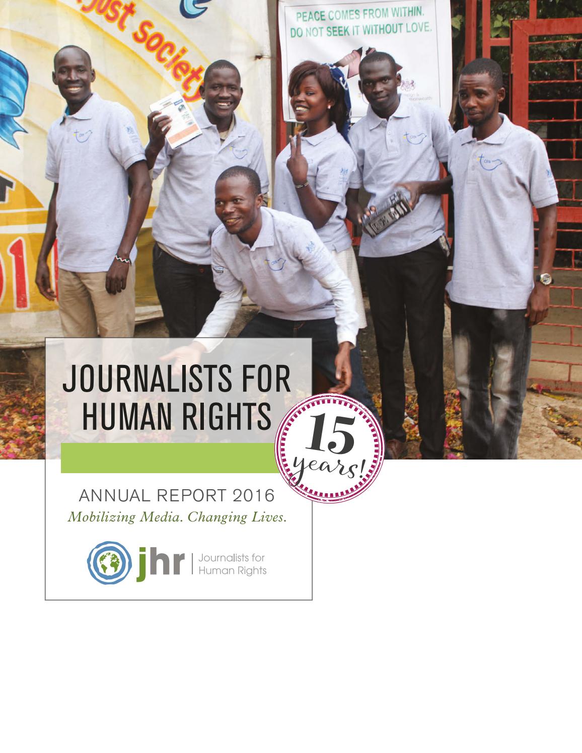 JHR Annual Report 2016 by Journalists for Human Rights - Issuu
