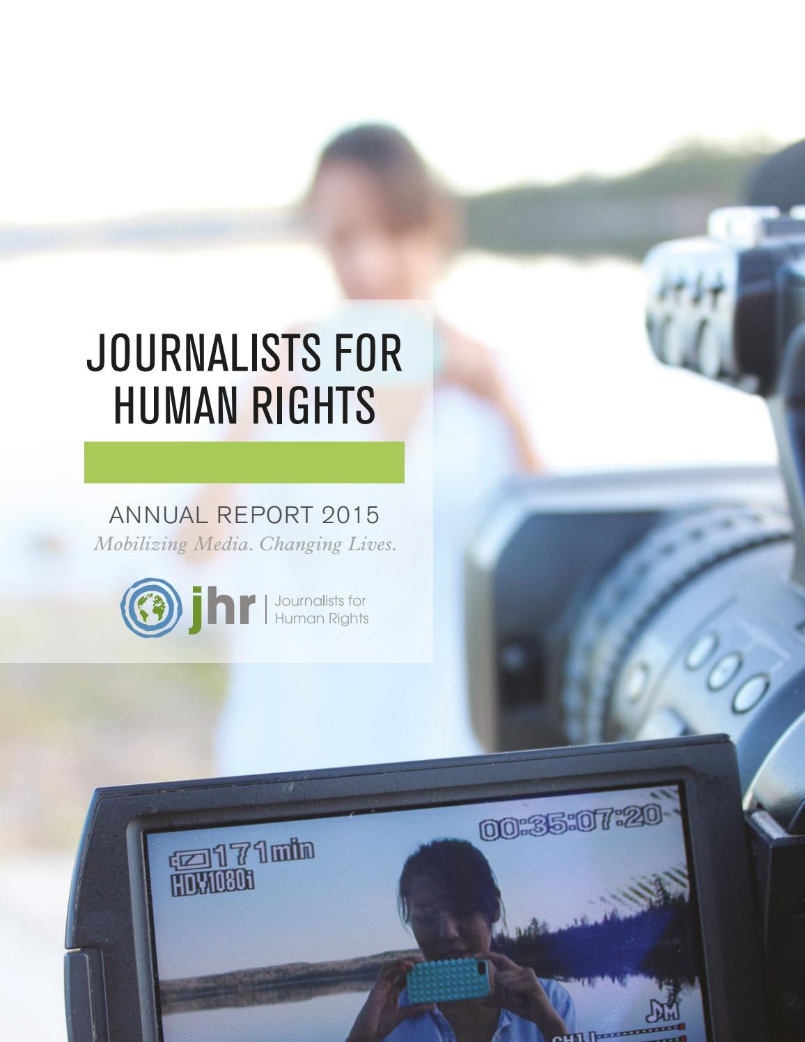 JHR Annual Report 2015 by Journalists for Human Rights - Issuu