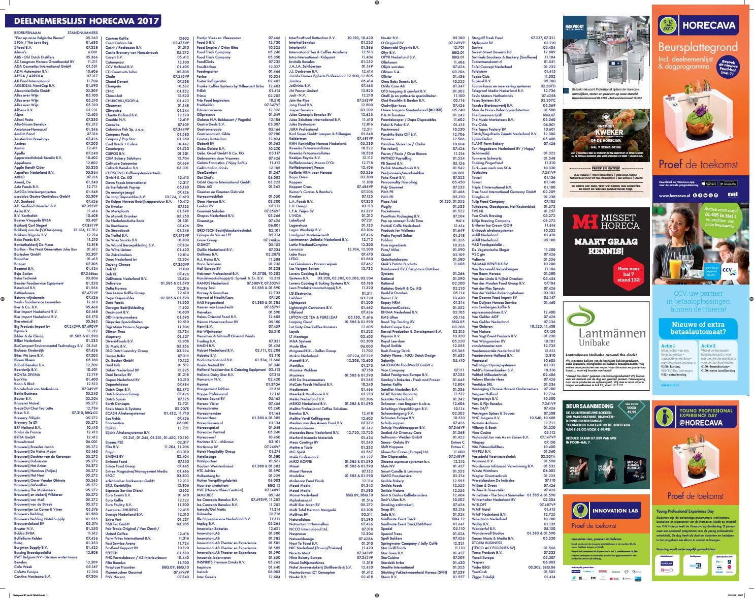 Horecava plattegrond 2017 by RAI Amsterdam - Issuu