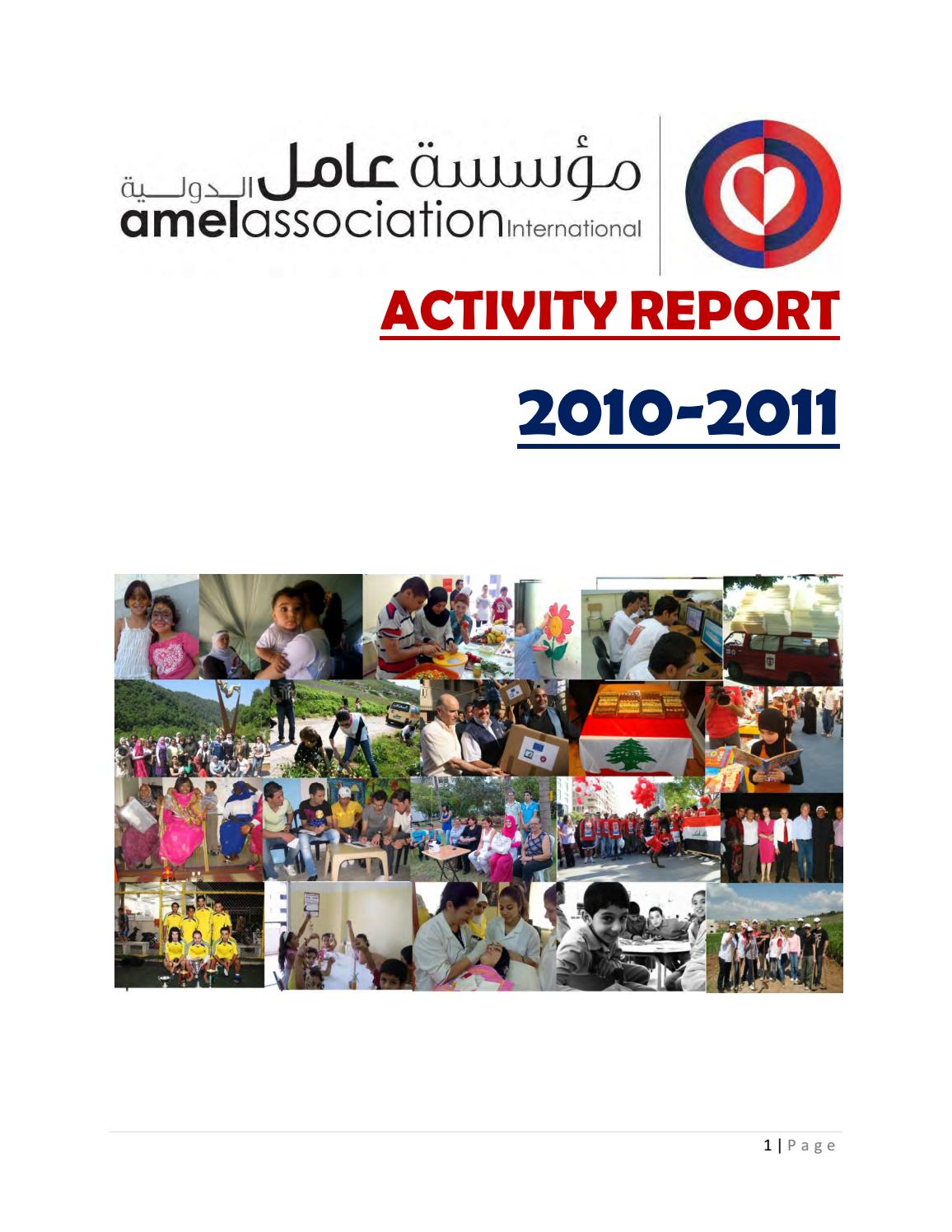 Amel Annual Activity Report 2010-2011 by Amel Association International ...