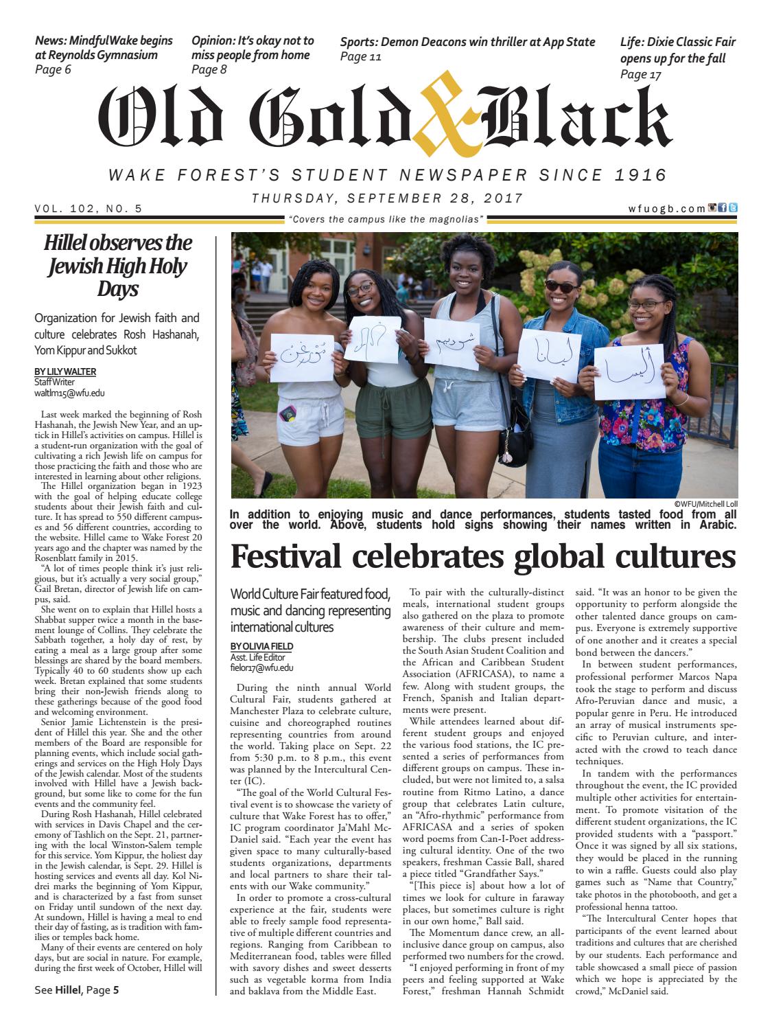 9:28 issue by Old Gold & Black - Issuu