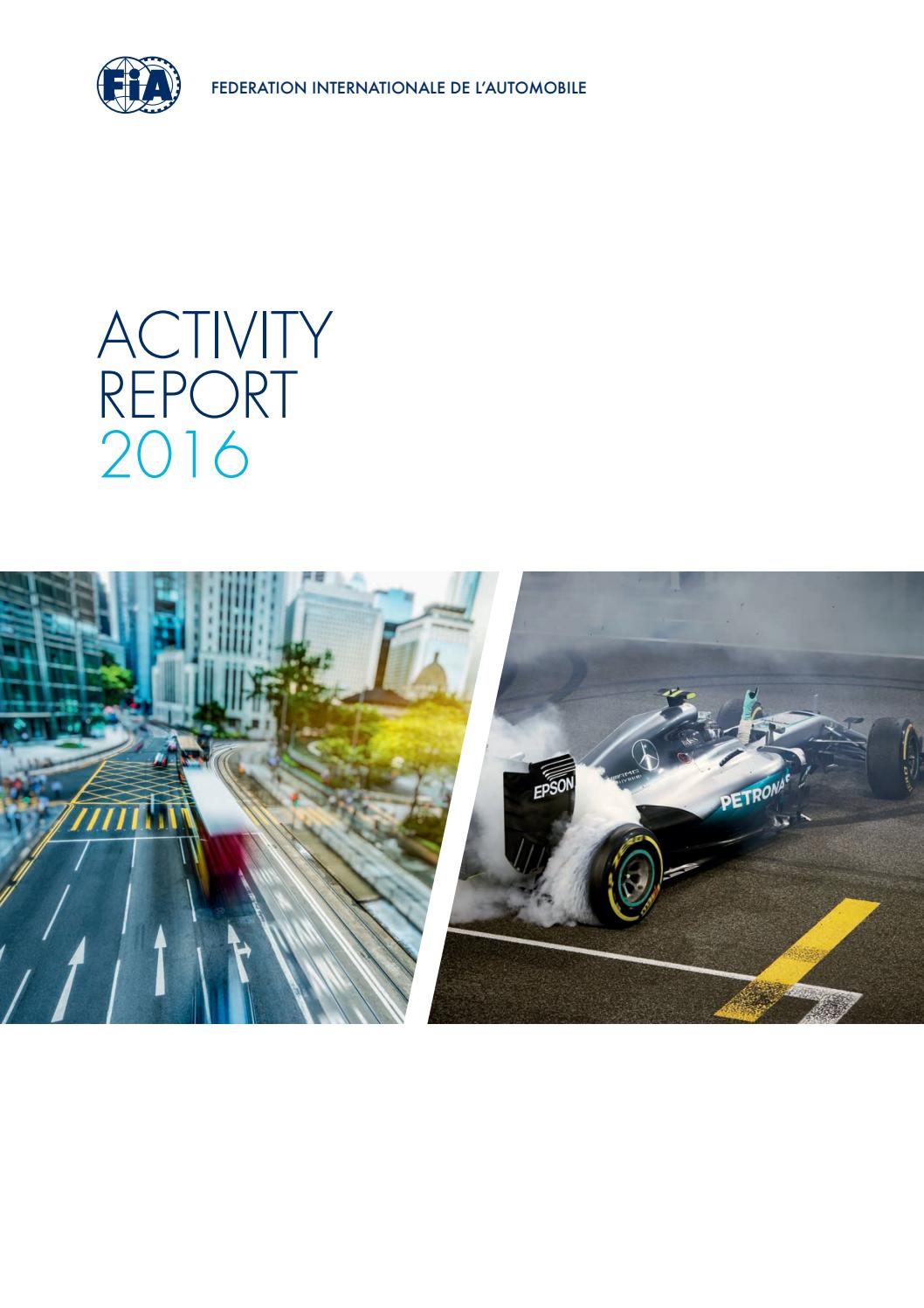 2016 FIA Activity Report by Fédération Internationale de l'Automobile ...