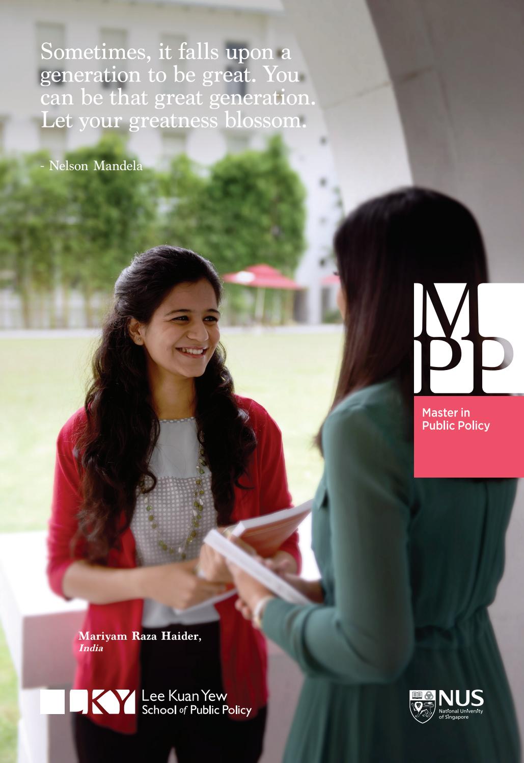 LKYSPP Master in Public Policy Brochure by Lee Kuan Yew School of ...