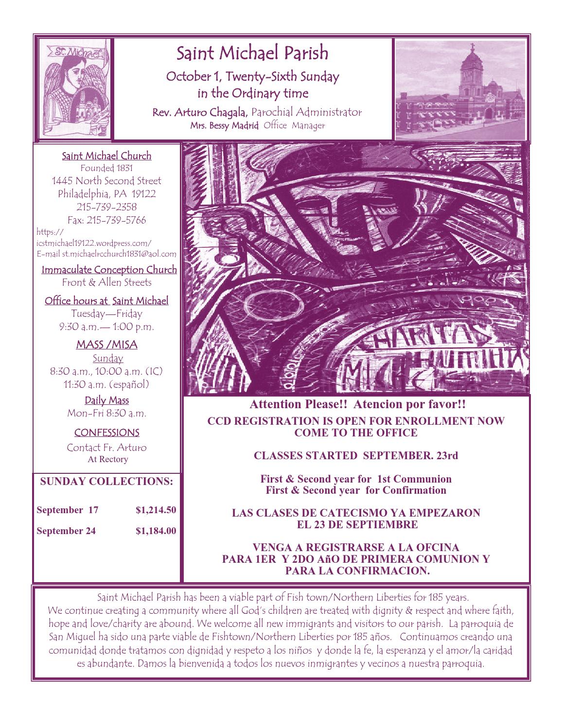 10 1 17 st michael by St. Mike's-Immaculate Conception Parish - Issuu