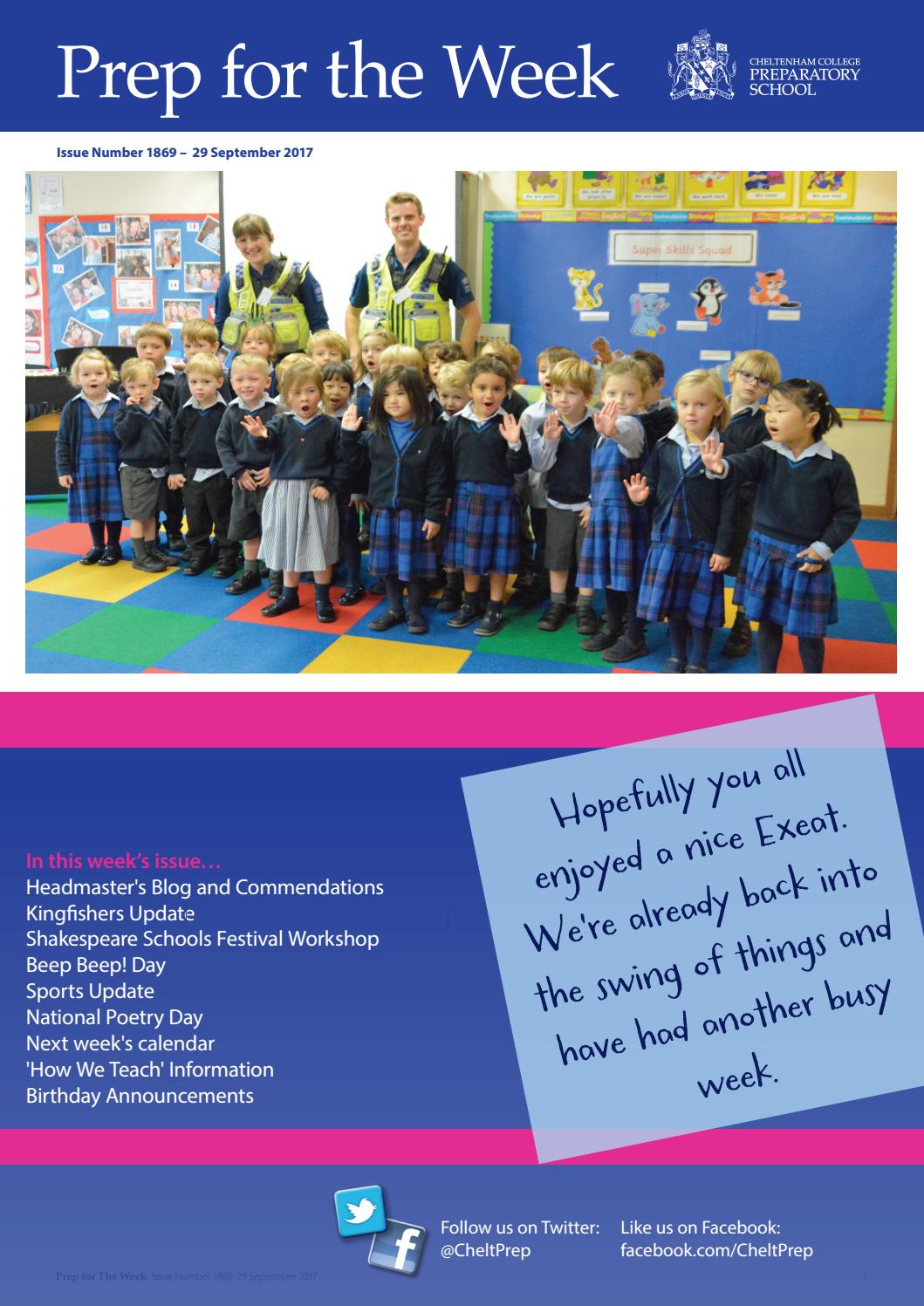 Prep for the Week - Week 4 by Cheltenham College - Issuu