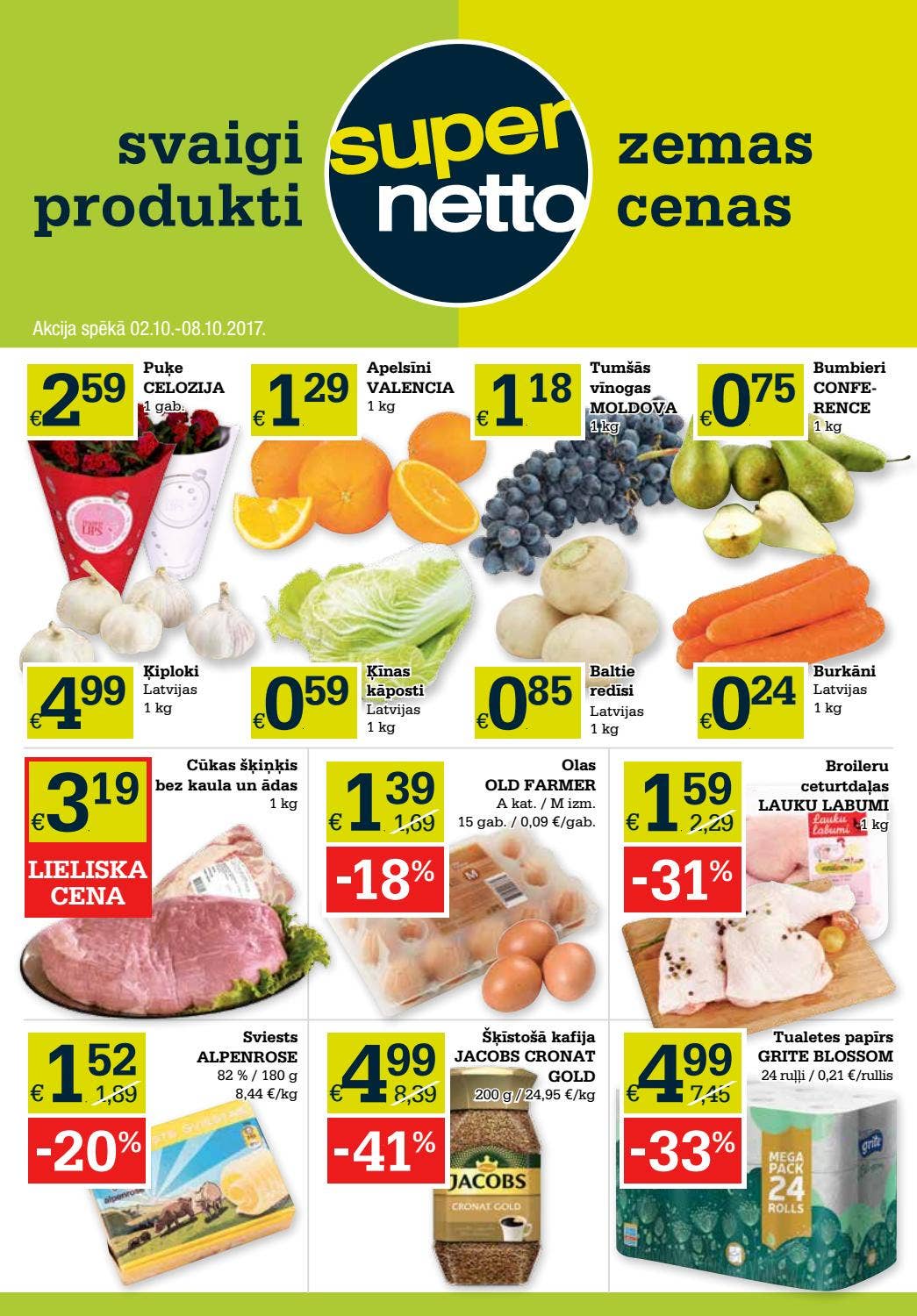 Supernetto piedāvājums no 02.10. līdz 08.10.2017. by Rimi - Issuu