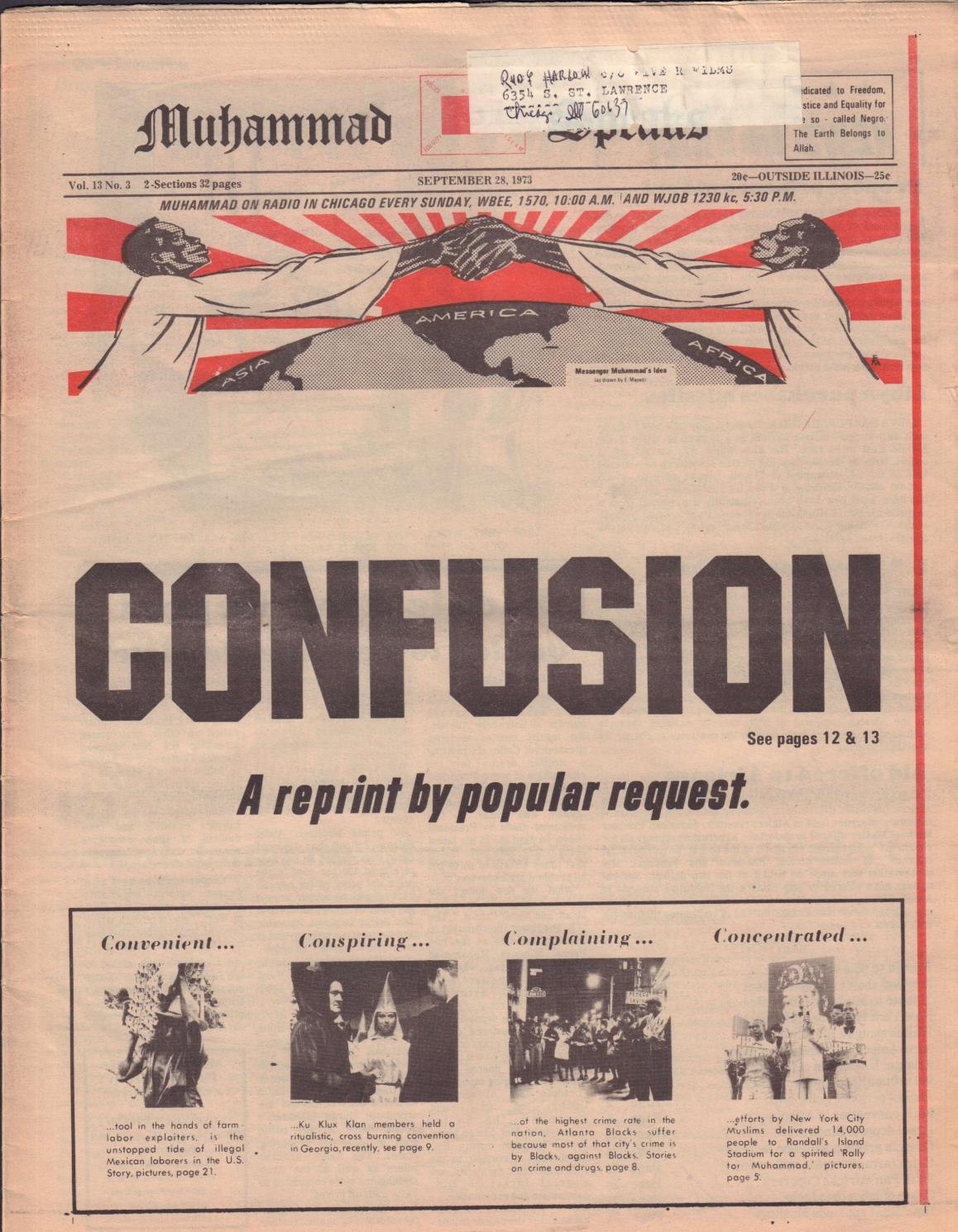 Confusion September 28, 1973 by Muhammad Speaks - Issuu