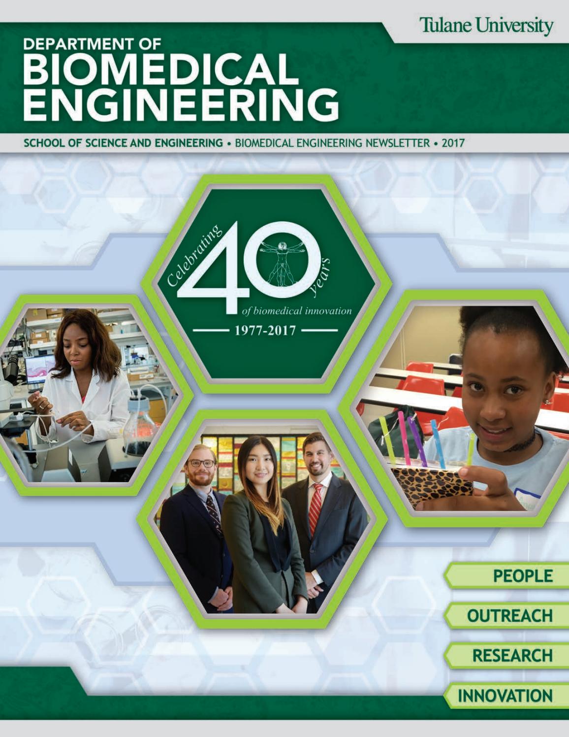 Tulane Biomedical Engineering Newsletter: Fall 2017 by Mudbug Media - Issuu