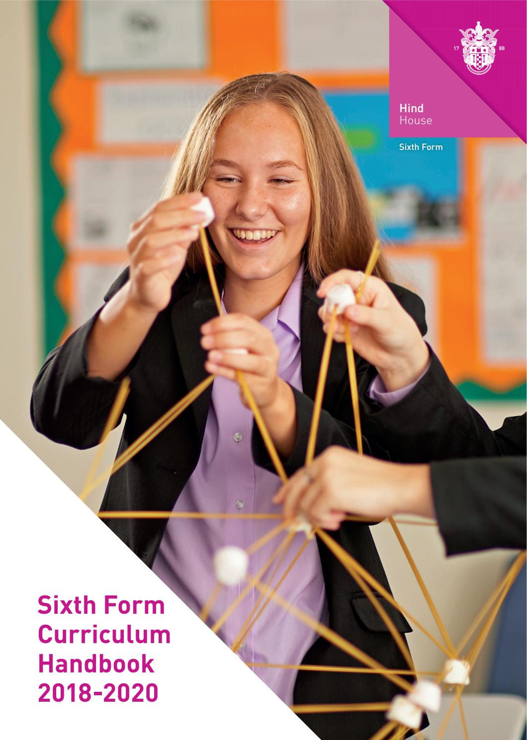 Sixth Form Curriculum Information 2018- 2020 by RMS for Girls - Issuu