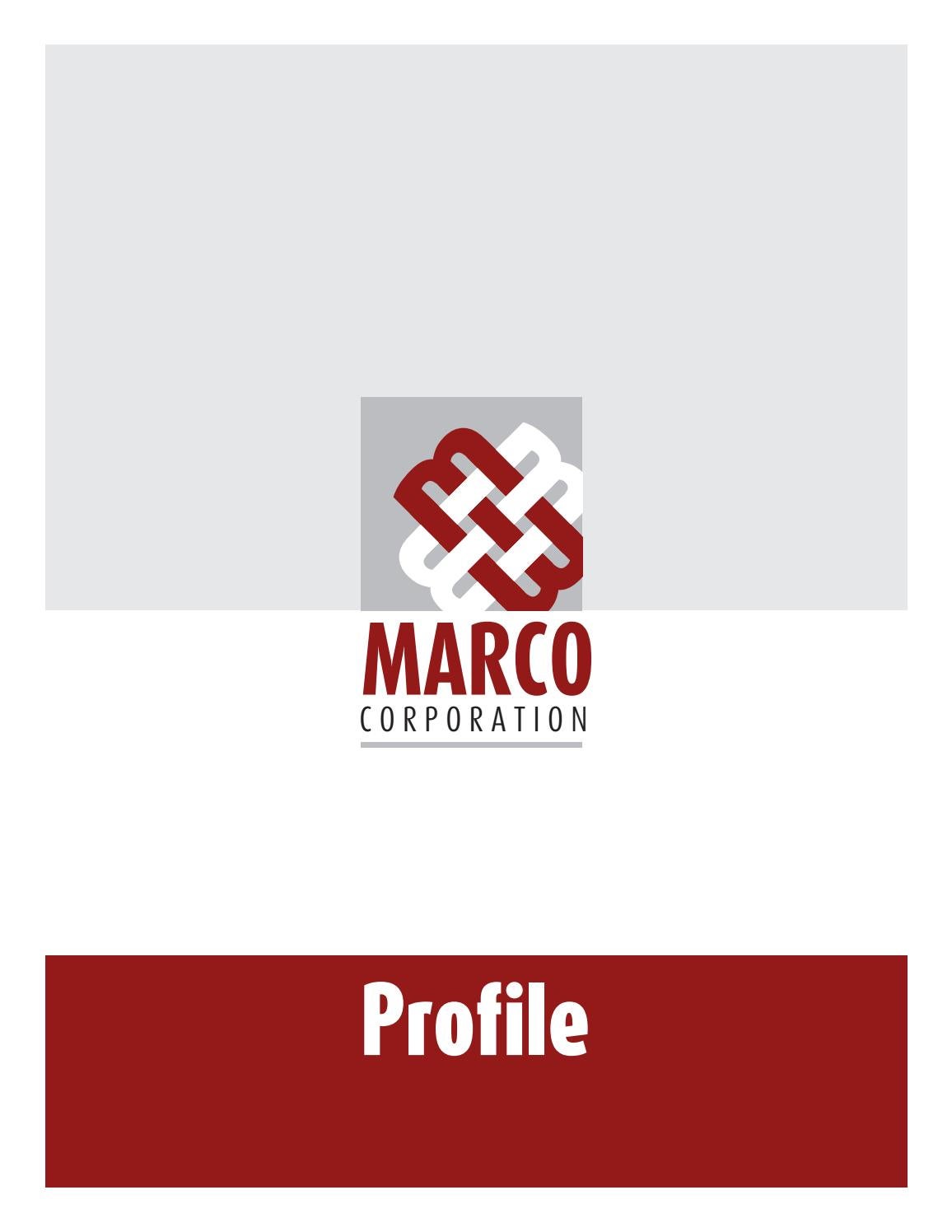 Marco Corporation Profile by Richard Harary - Issuu