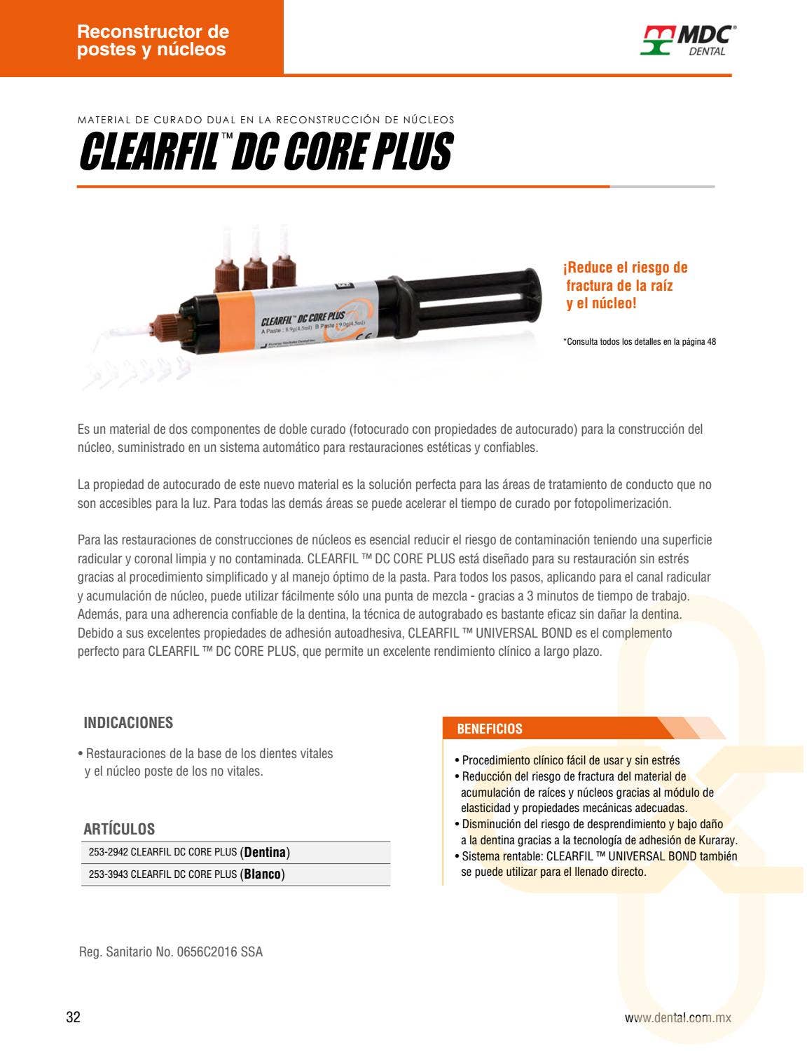 Folleto CLEARFIL DC CORE Plus by MDC Dental - Issuu