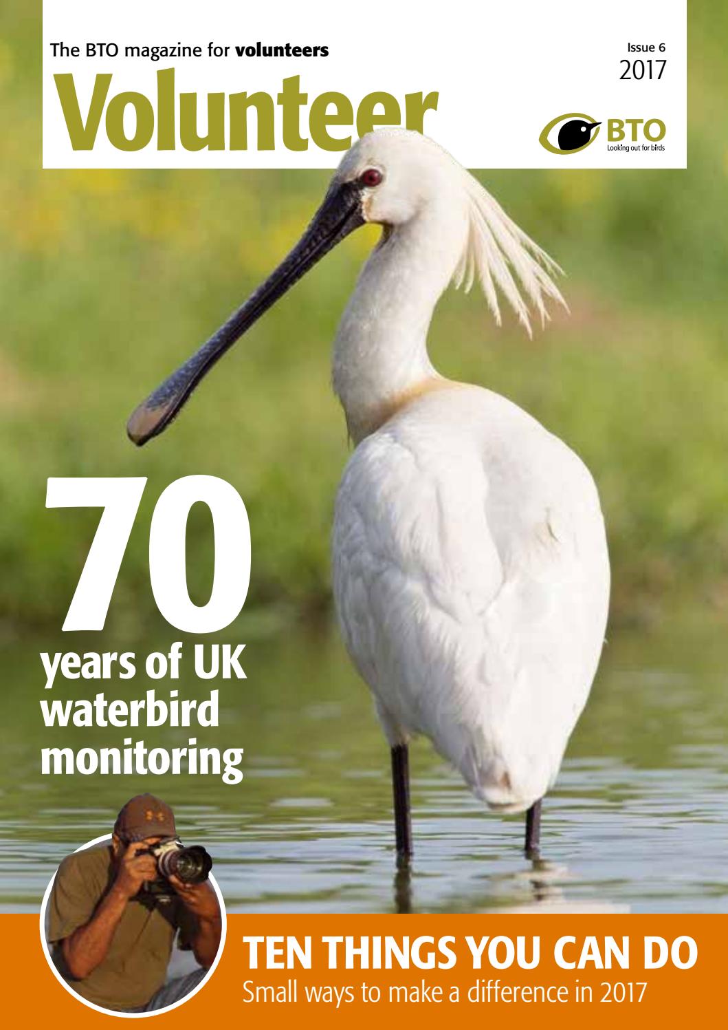 Volunteer magazine 2017 issue by British Trust for Ornithology - Issuu