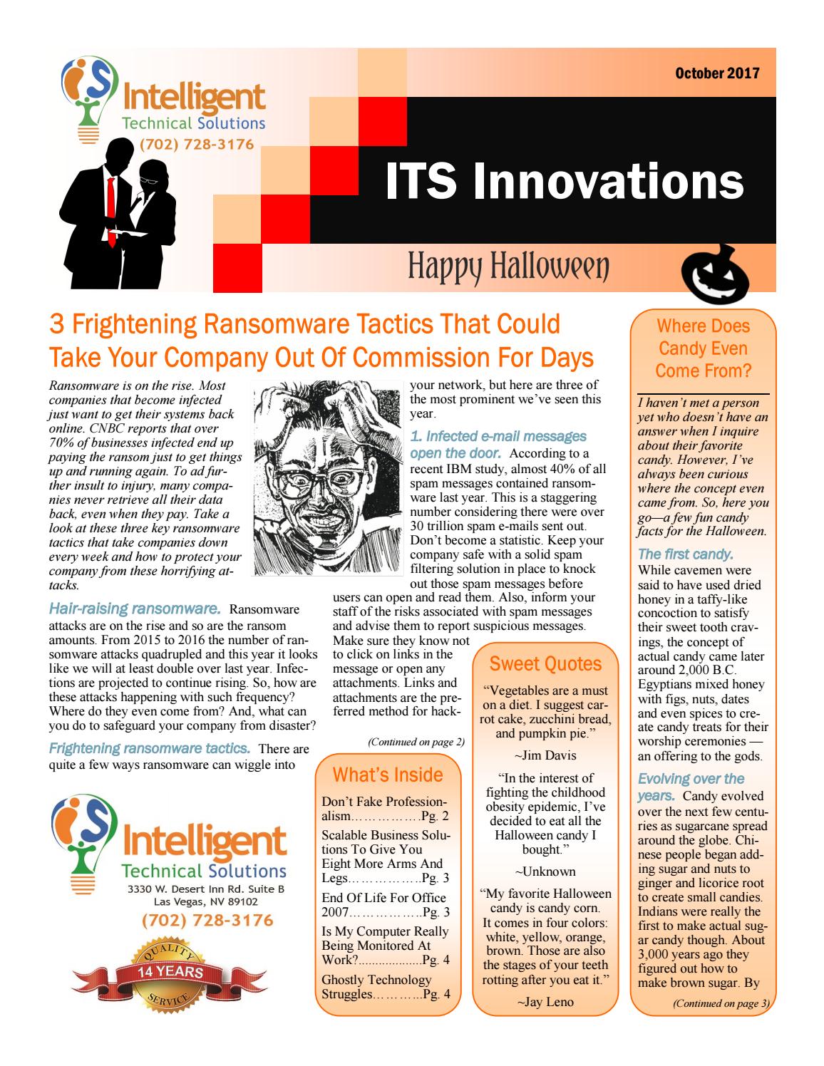 2017 10 its newsletter website by Derek Brown - Issuu