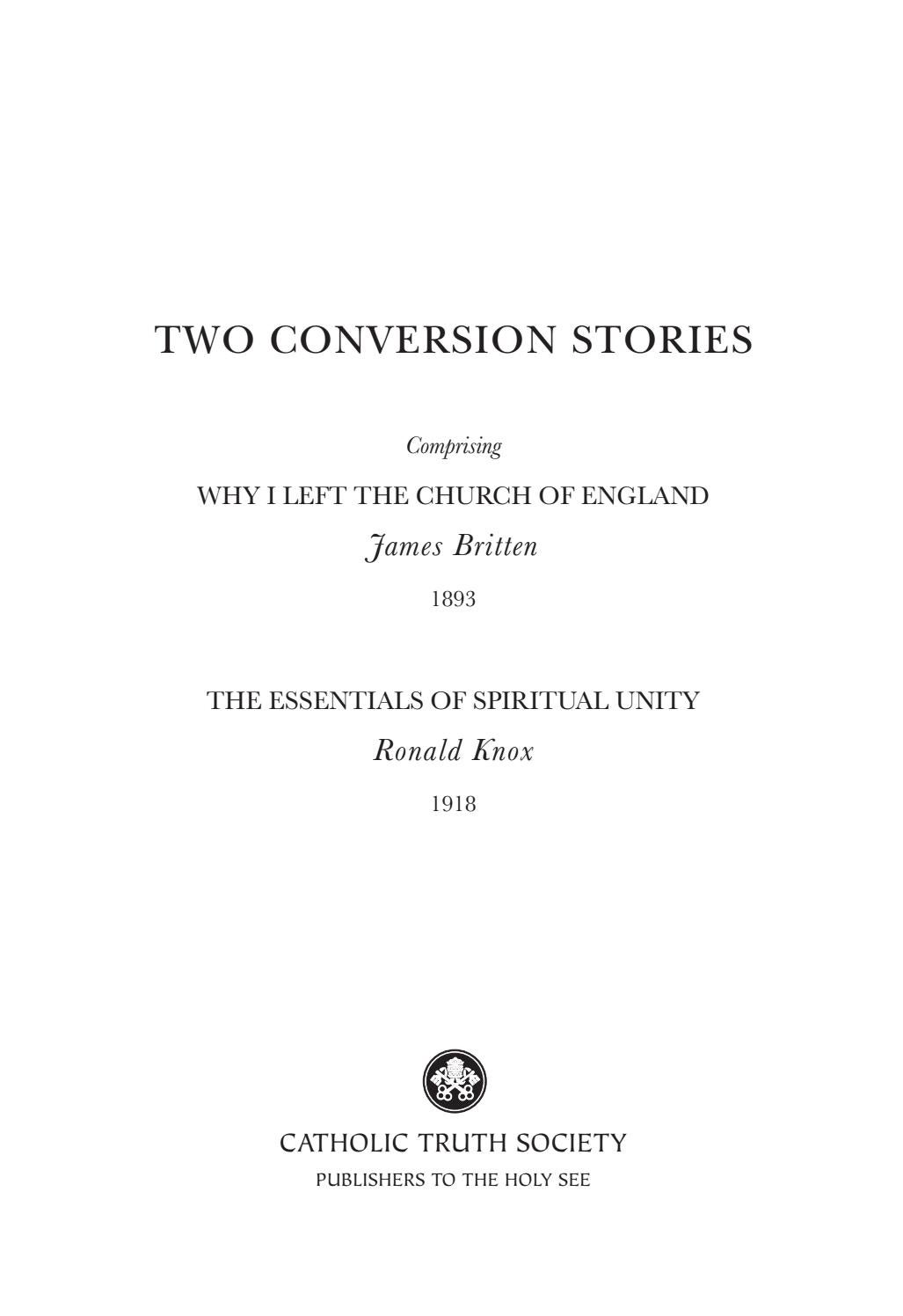 17 two conversion stories preview by Catholic Truth Society - Issuu