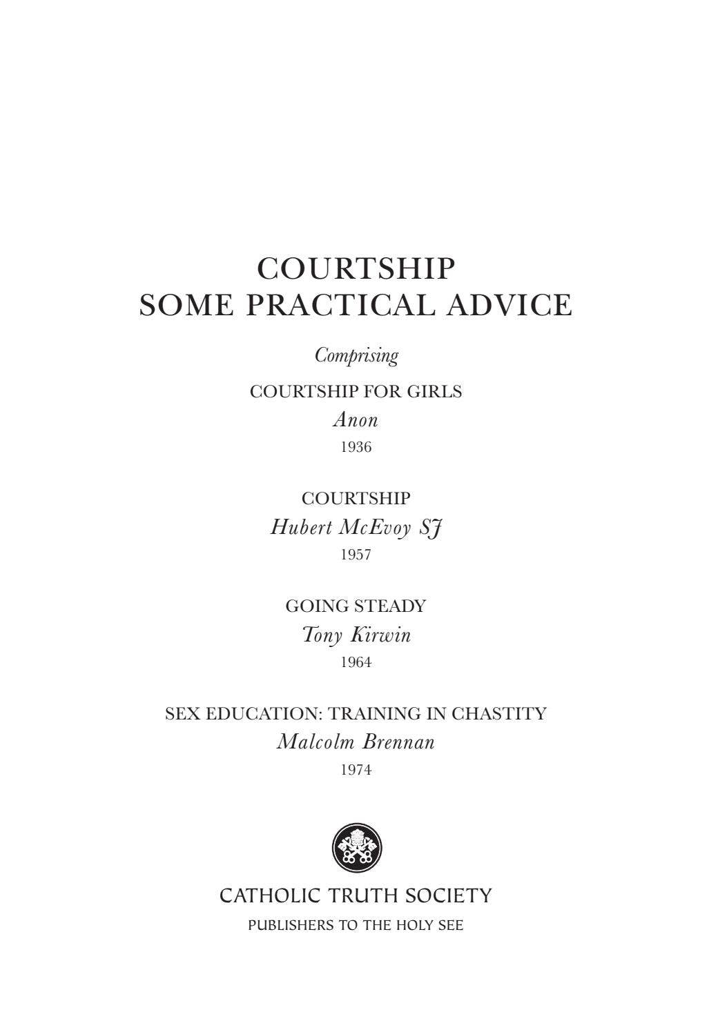 15 courtship some practical advice preview by Catholic Truth Society ...