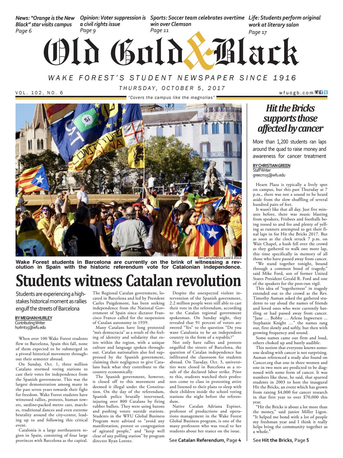 10:5 issue by Old Gold & Black - Issuu