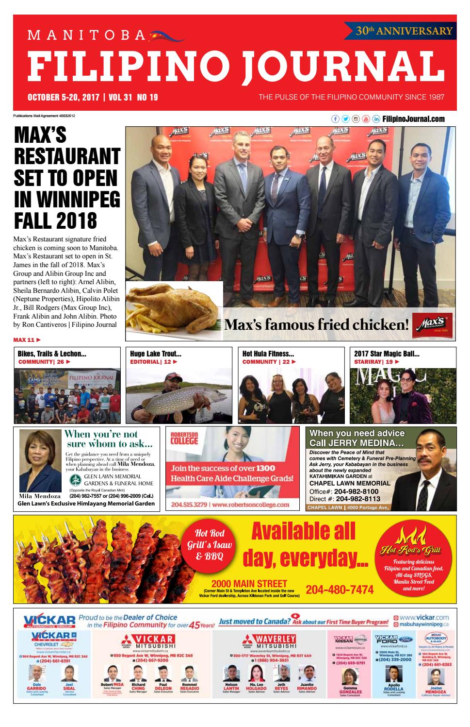 Filipino Journal Manitoba Edition October 05 - 20, 2017 by Filipino ...