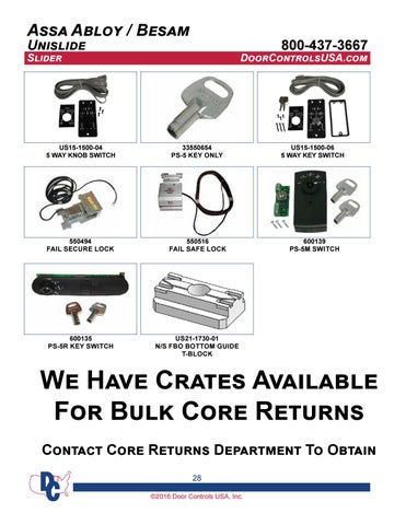 Door Controls USA, Inc. Parts Catalog 2016 by Door Controls USA - Issuu
