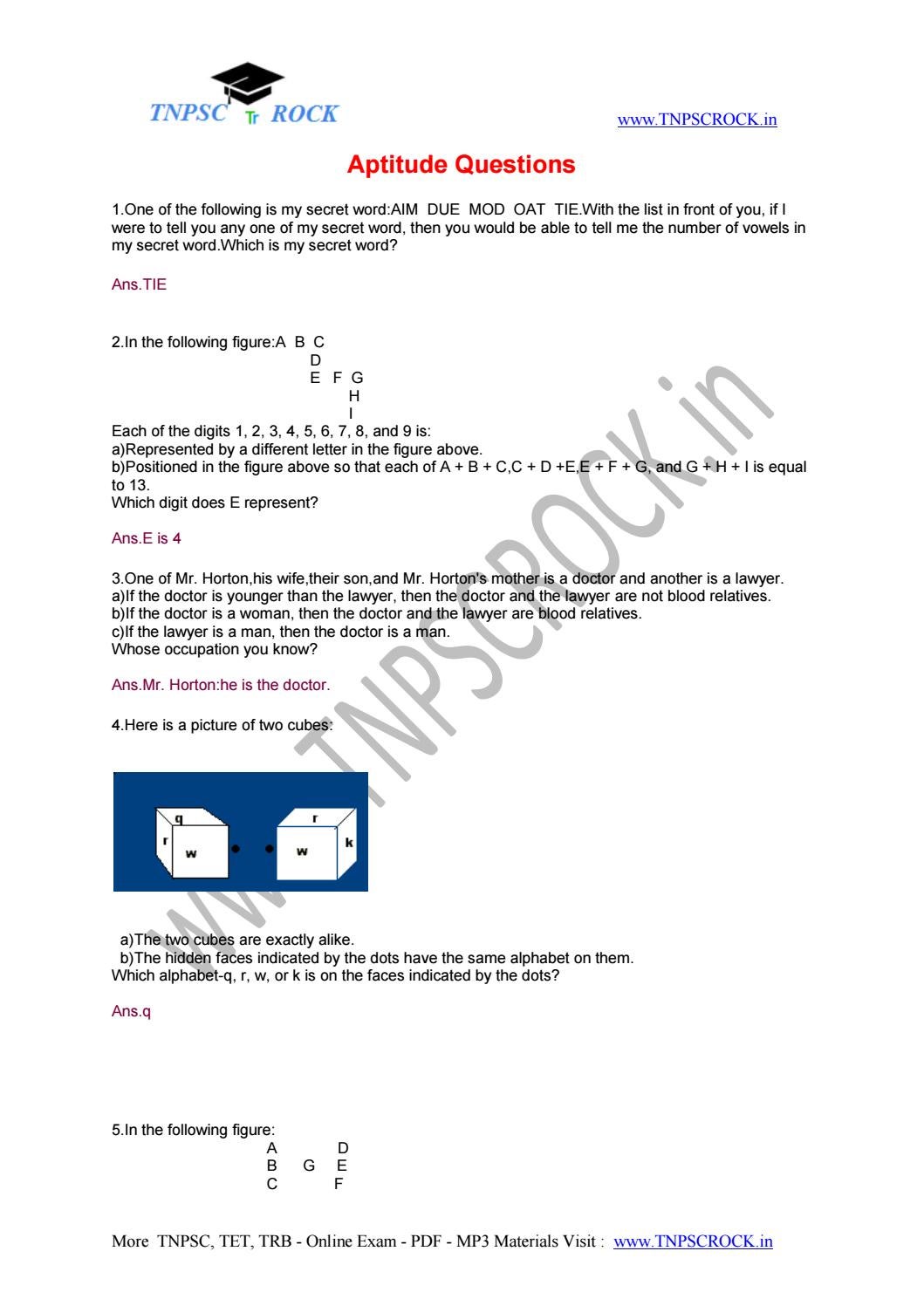 Gk & Aptitude questions part 1 by jayabalpd - Issuu