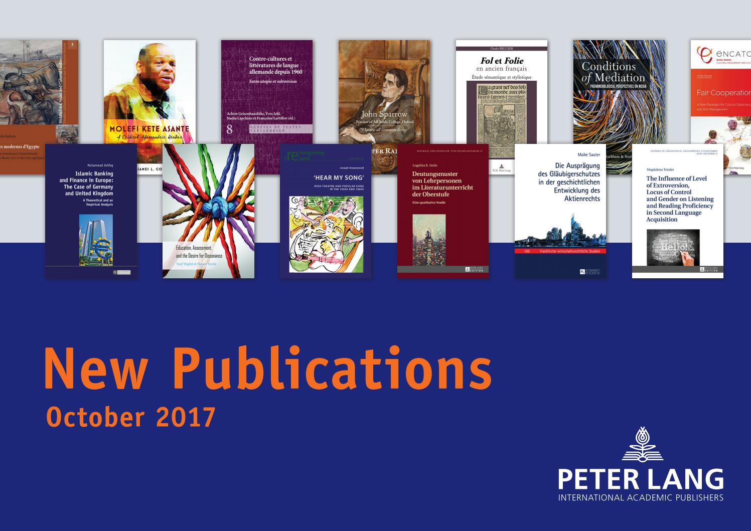 New Publications Monthly Catalogue October 2017 by Peter Lang ...