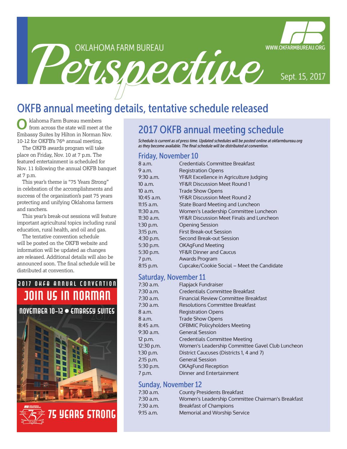 Perspective - Sept. 15, 2017 by Oklahoma Farm Bureau - Issuu