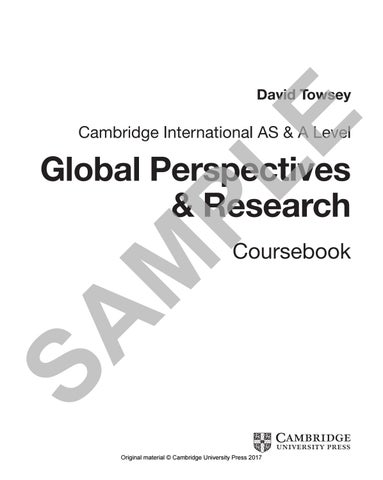 Preview Cambridge international AS & A Level Global Perspectives ...