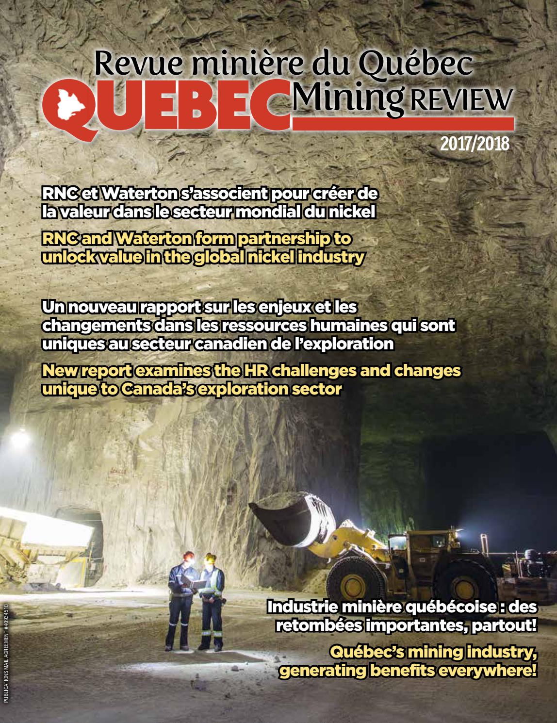 Quebec Mining Review 2017/18 by DEL Communications Inc. - Issuu