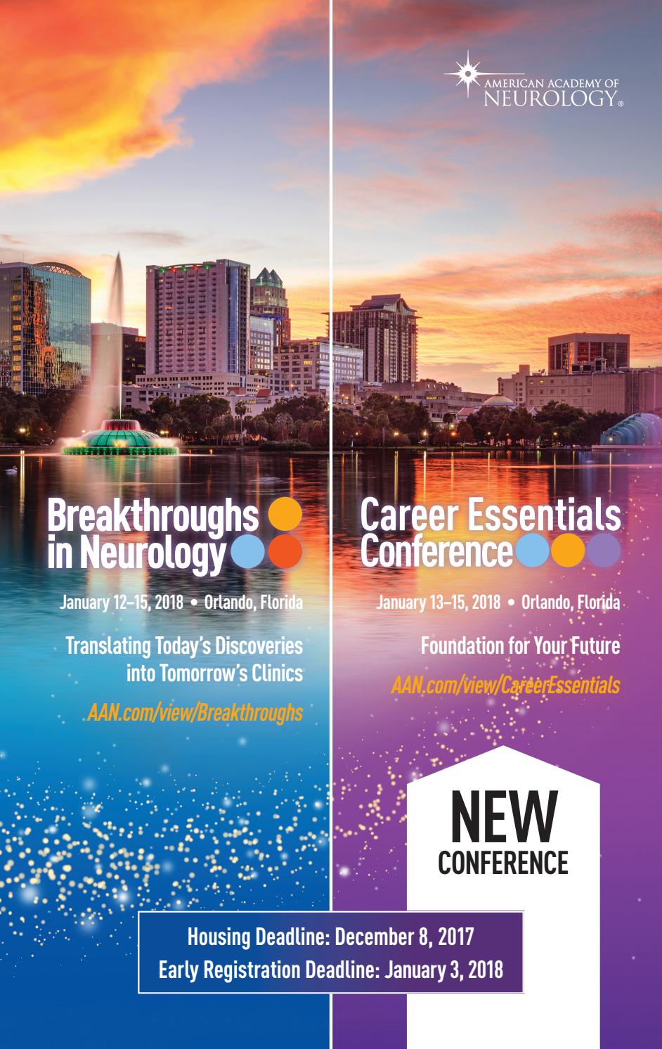 2018 Breakthroughs in Neurology + Career Essentials Conference Programs ...