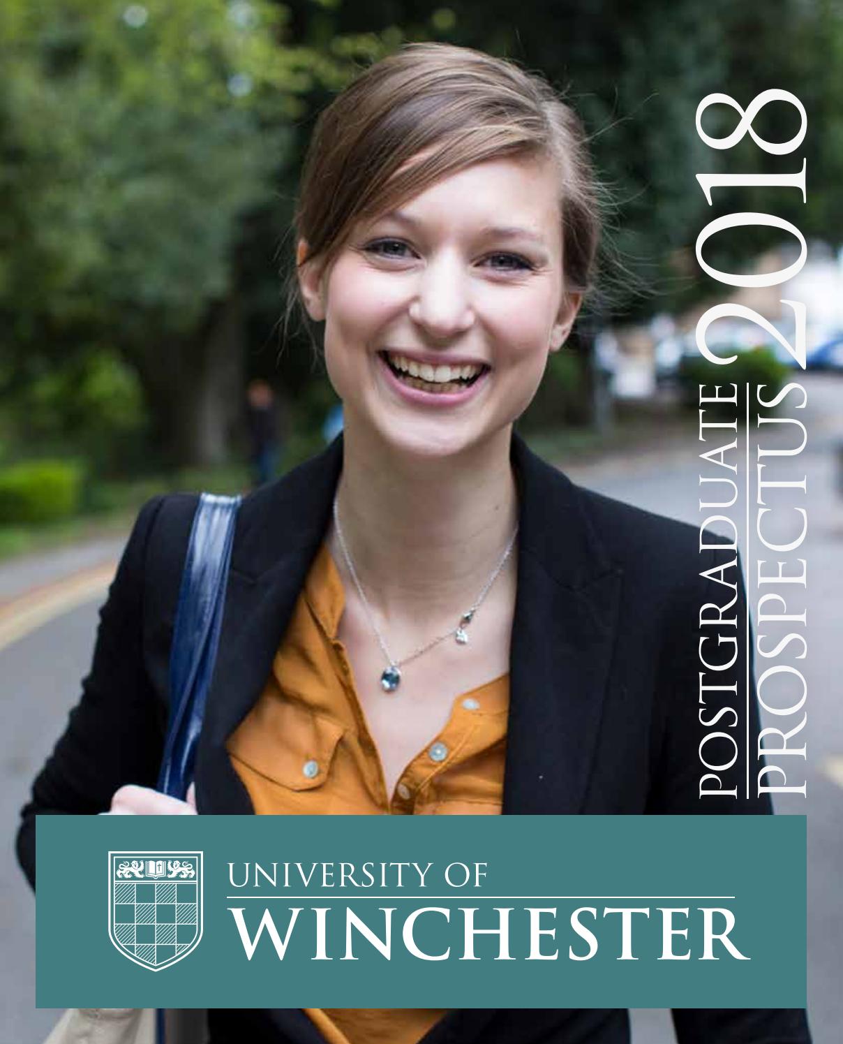 Postgraduate Prospectus 2018 by University of Winchester - Issuu