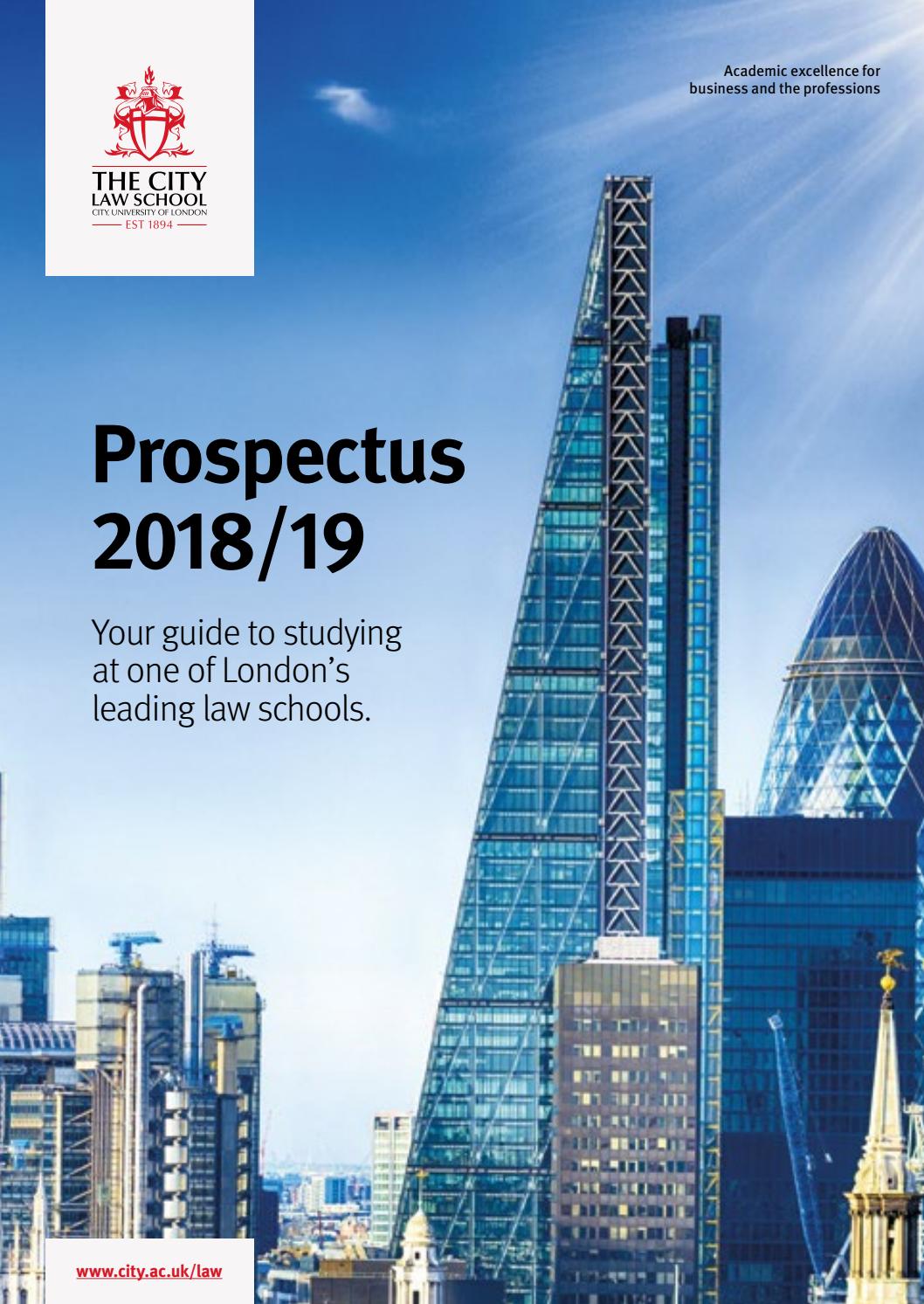 The City Law School prospectus 2018/19 by City, University of London ...