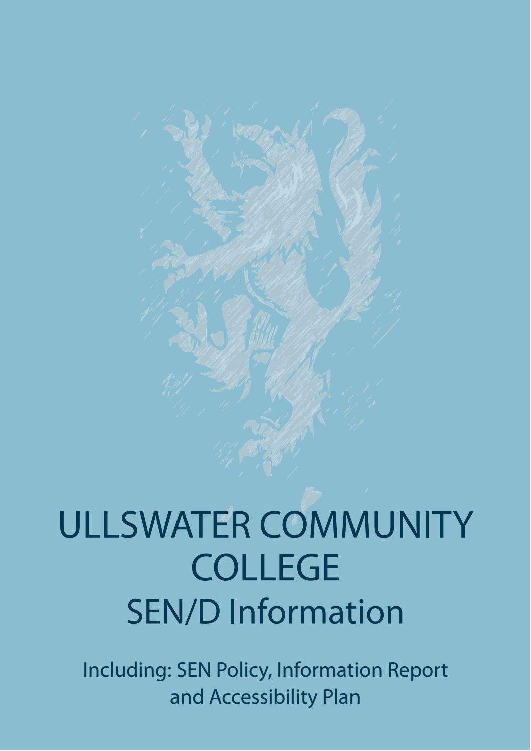 Sen/D Information Report by Ullswater Community College - Issuu