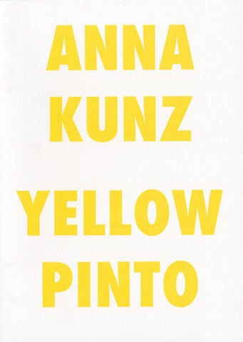 Yellow Pinto by annakunz - Issuu