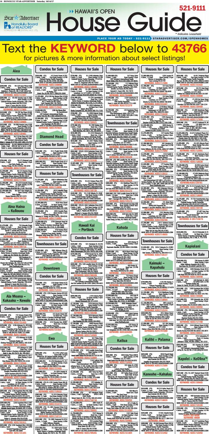 Open house guide 101617 by Oahu Publications, Inc - Issuu