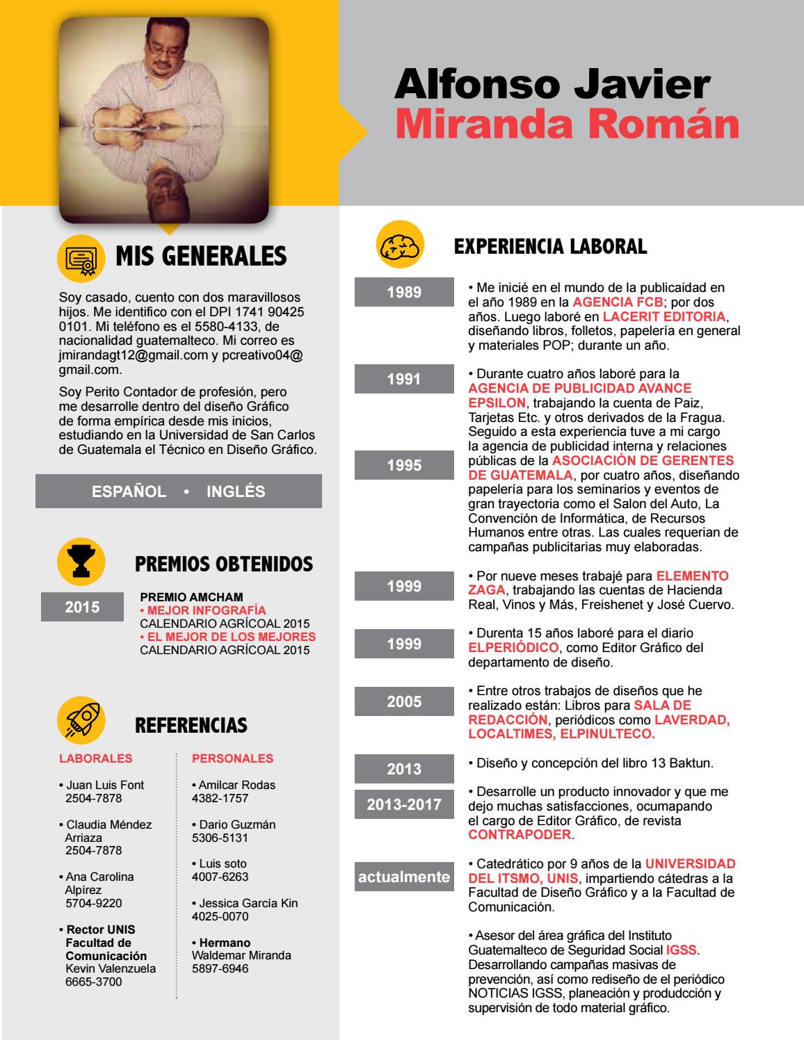 Cv javier miranda by Javier Miranda - Issuu