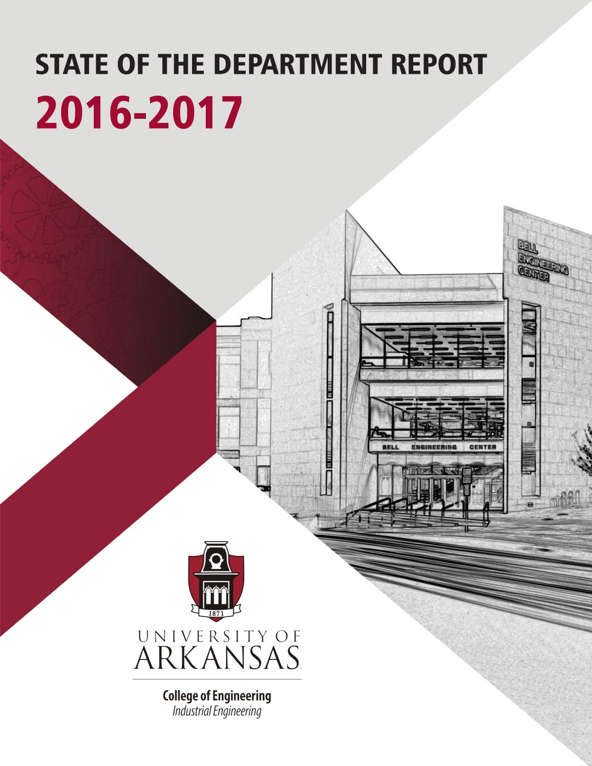2016 2017 State of the Department Report by INEG University of Arkansas ...