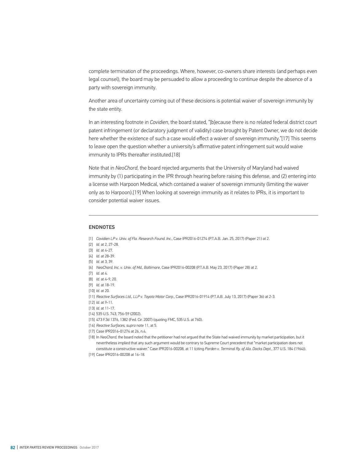 Inter Partes Review Proceedings: A Fifth Anniversary Report by Perkins ...