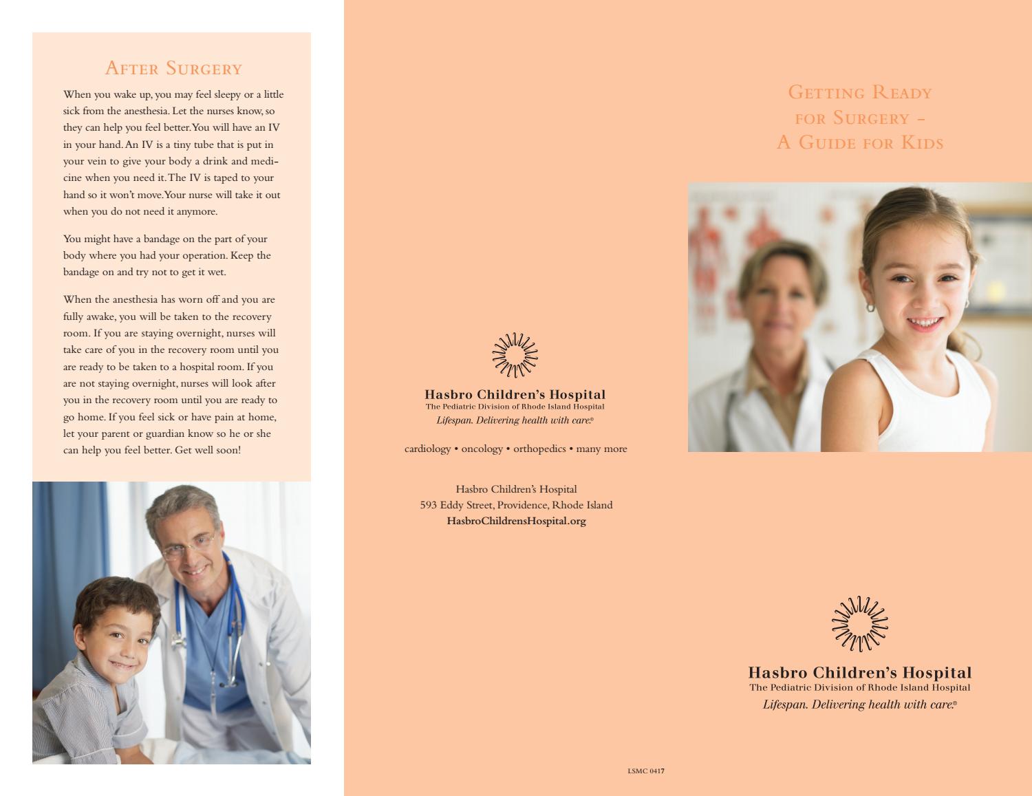 Getting Ready for Surgery: A Guide for Kids by Lifespan Health System ...