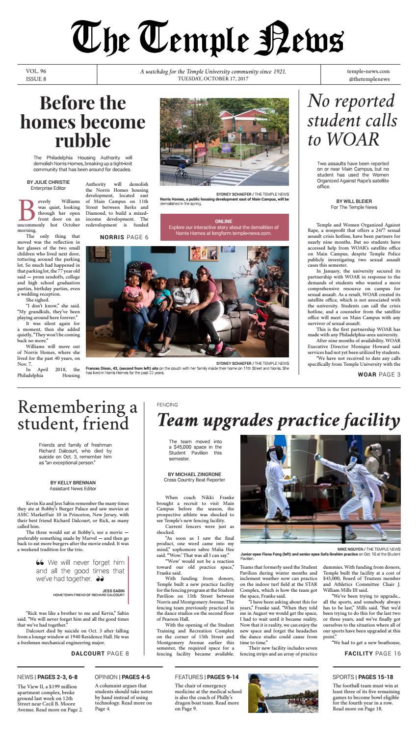 Vol. 96, Iss. 8 by The Temple News - Issuu
