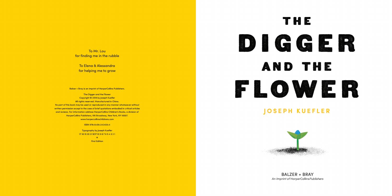 The Digger and the Flower by Joseph Kuefler by HarperCollins Children's ...