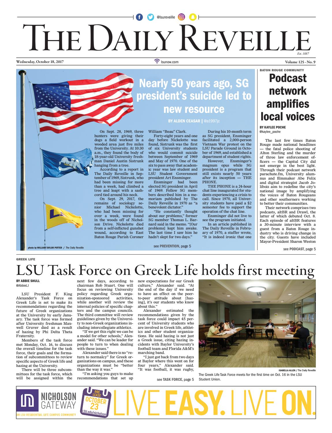 The Daily Reveille 10-18-2017 by Reveille - Issuu
