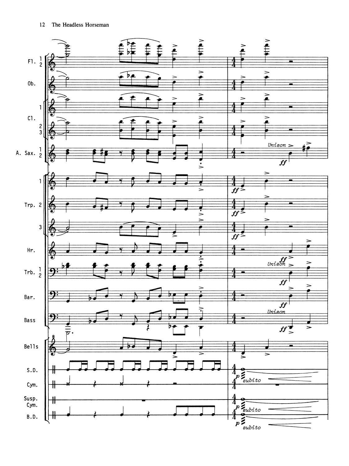 The Headless Horseman for concert band by Timothy Broege by Manhattan ...