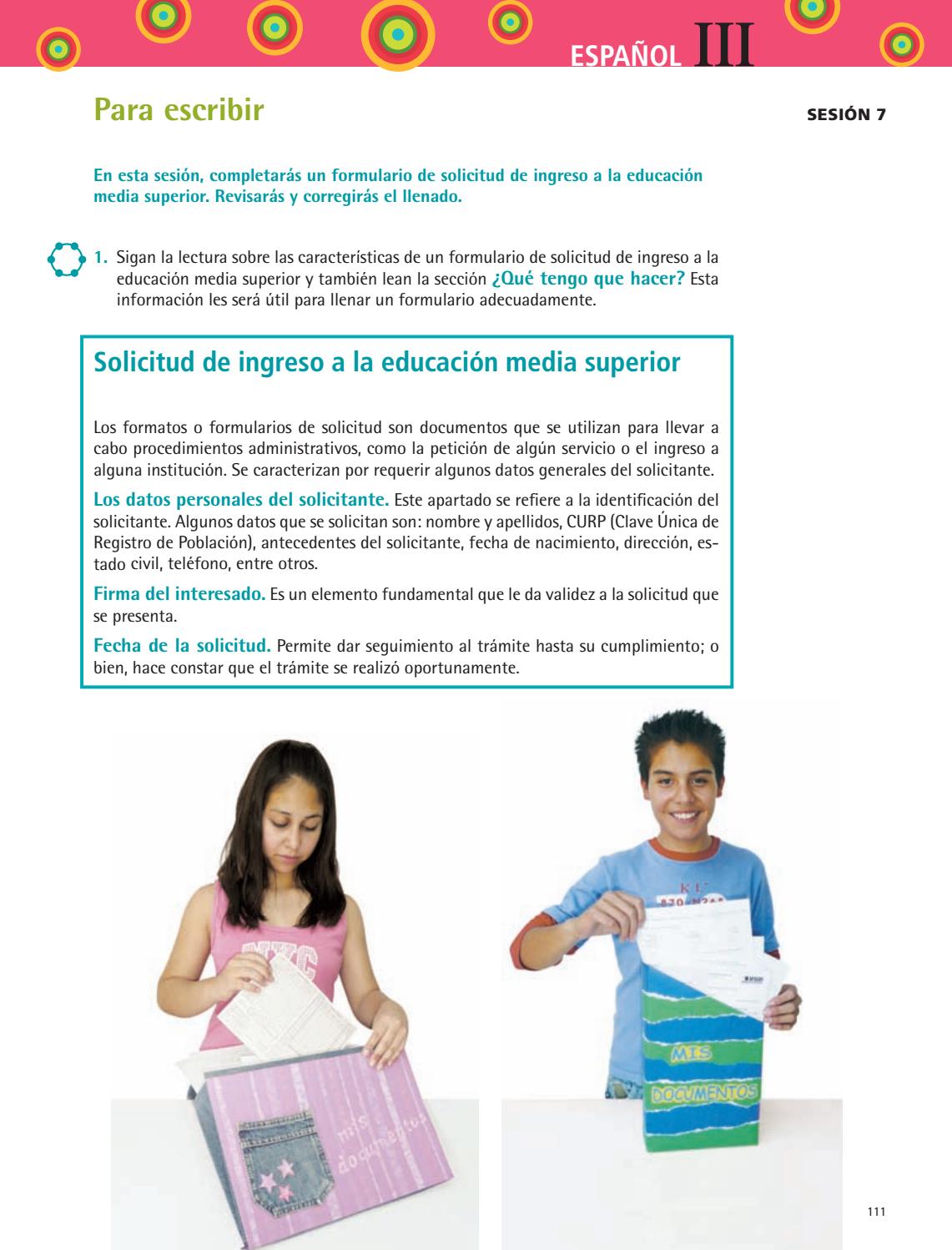 Espanol iii lpa v1 tercer grado by Admin MX - Issuu