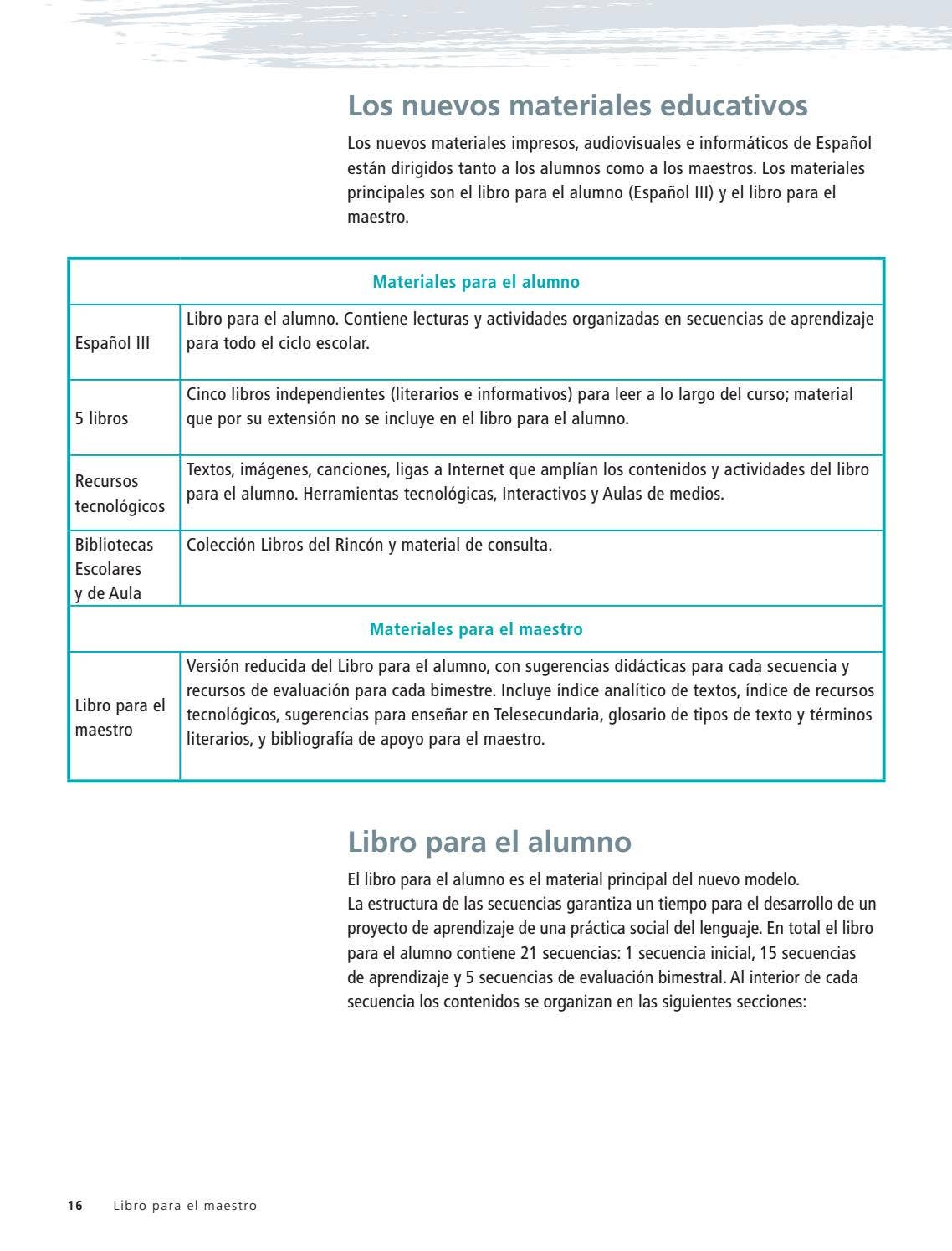 Espanol iii lpm v1 tercer grado by Admin MX - Issuu